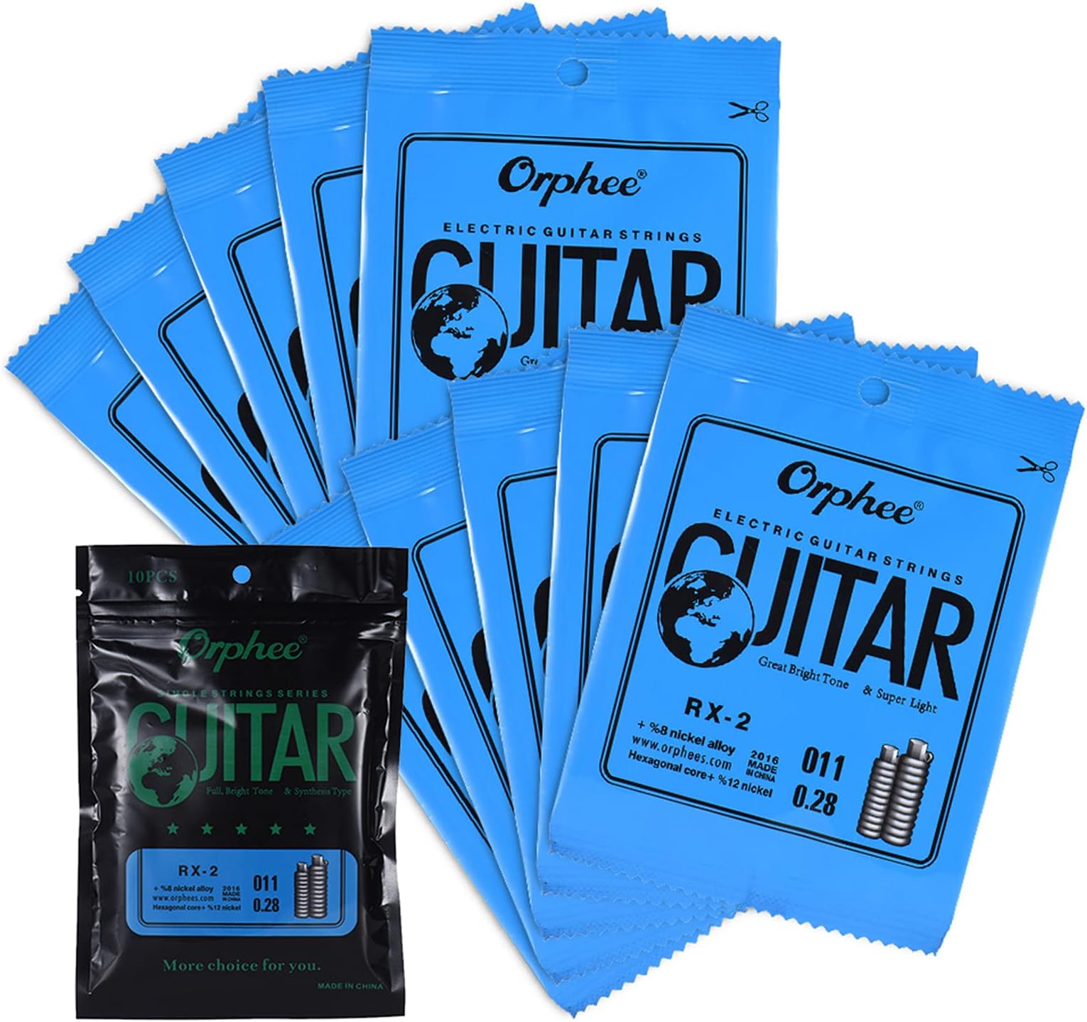 Amazon.com: Vencetmat Electric Guitar High E Strings .010 Gauges, Light ...