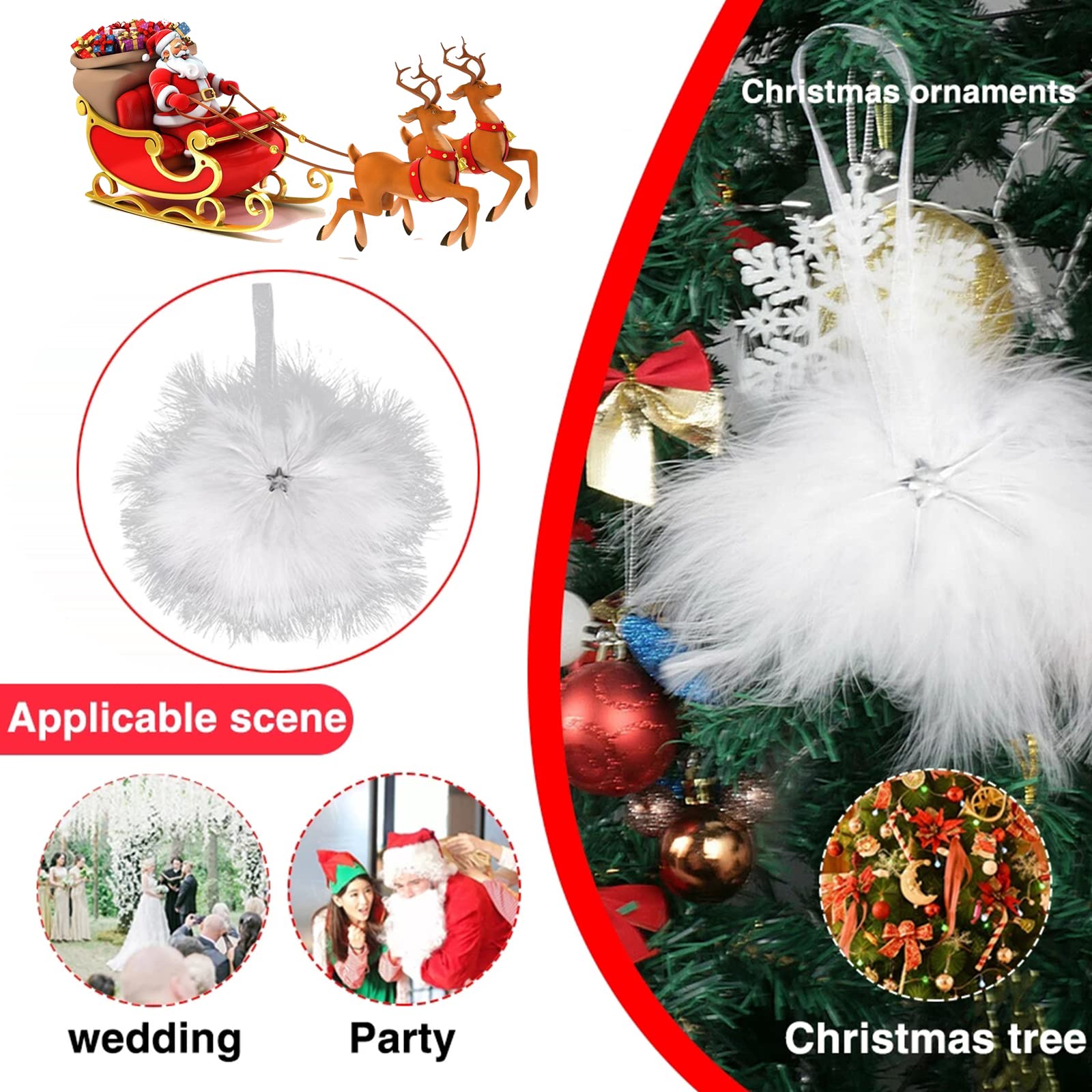 Victorian White Feather Christmas Trees White Ostrich Feather