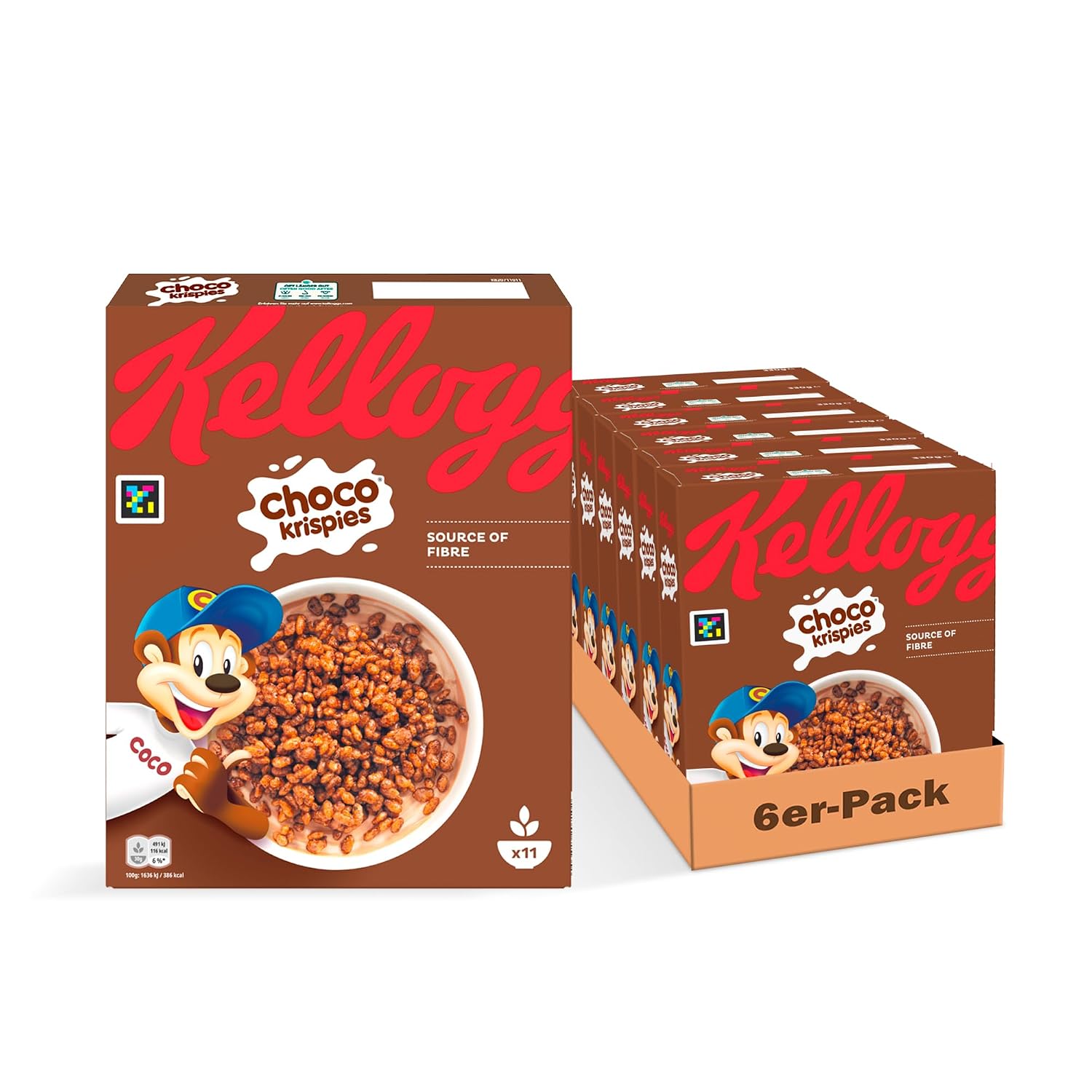 Kellogg's Choco Krispies (6 x 330 g) – schokoladige Cerealien ...