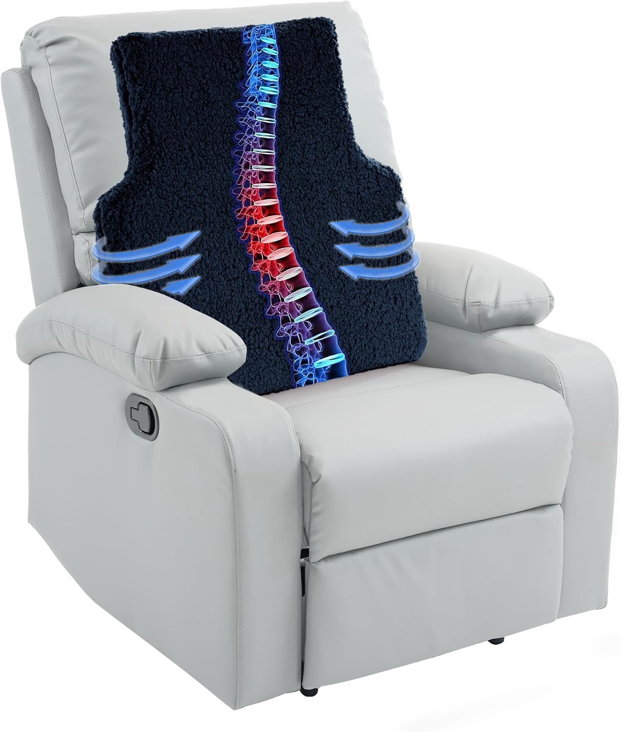 Amazon.com: HOMBYS Sherpa Fleece Lumbar Support Pillow for Recliner ...