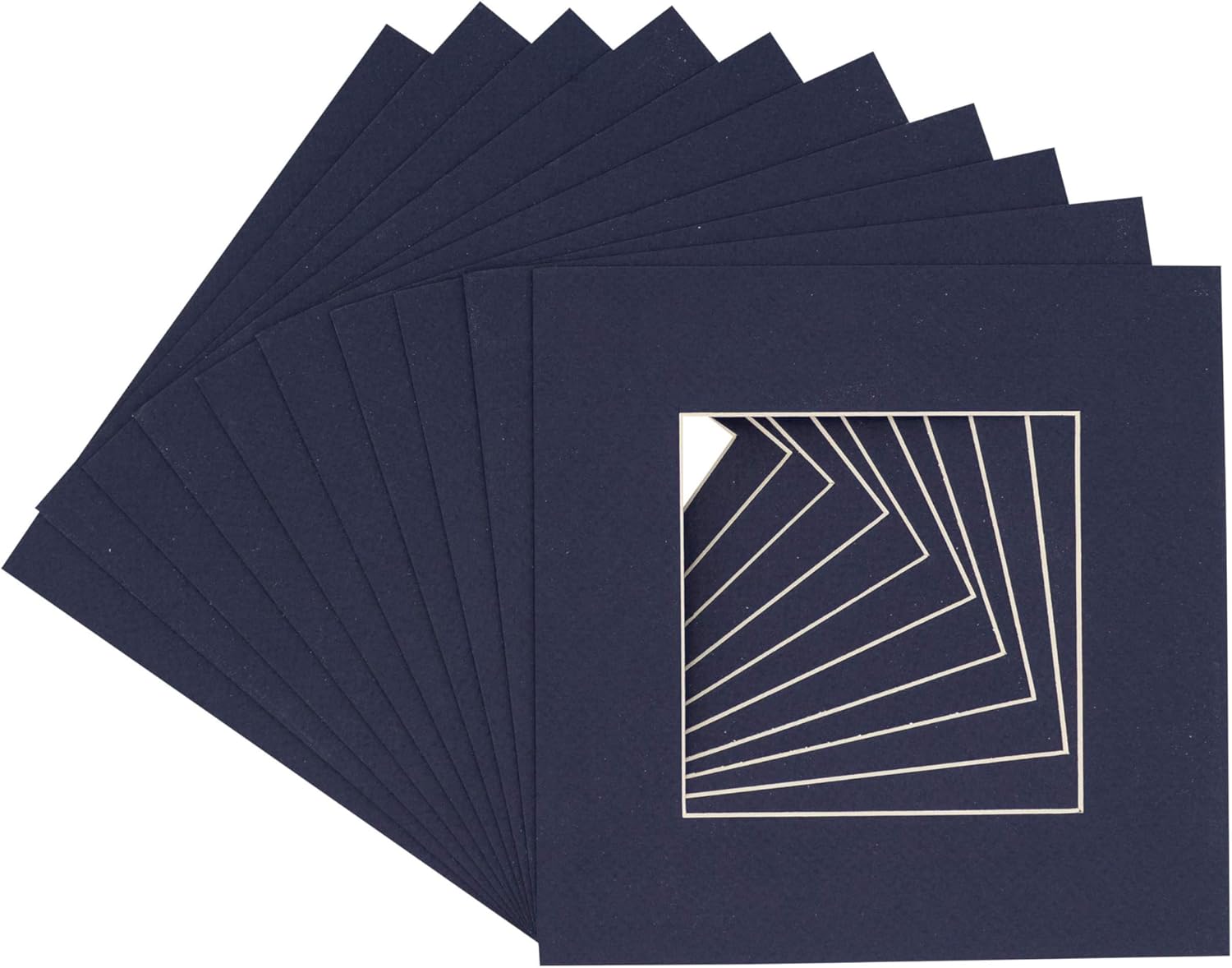 Amazon.com: 8x8 Mat for 12x12 Frame - Precut Mat Board Acid-Free Navy ...