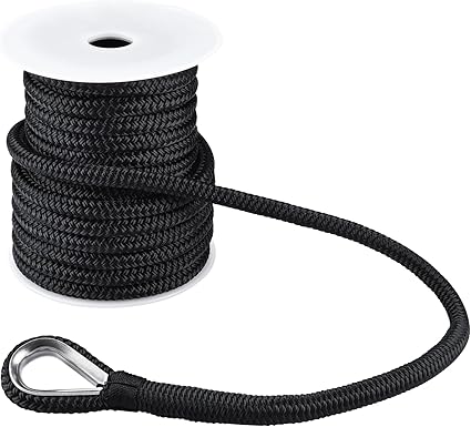 Amazon.com: YaeMarine Double Braid Nylon Anchor Line Anchor Rope Marine ...
