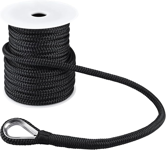 Amazon.com: YaeMarine Double Braid Nylon Anchor Line Anchor Rope Marine ...