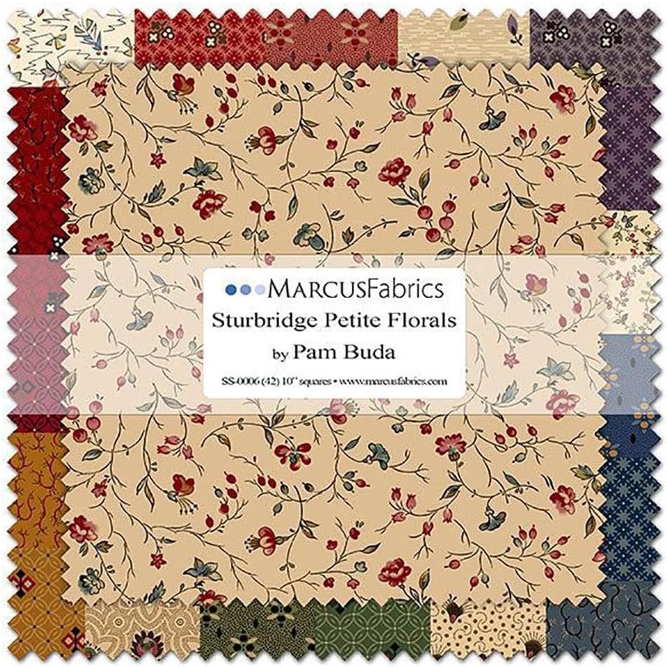Amazon.com: Marcus Fabrics Sturbridge Floral Petites Pam Buda Ten Inch ...