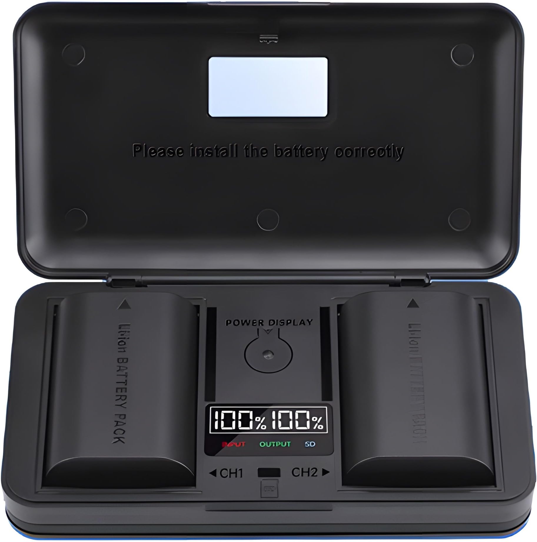 LP-E6/E6N/E6NH Battery Multifunctional Charger Set (Including Two LP-E6 ...