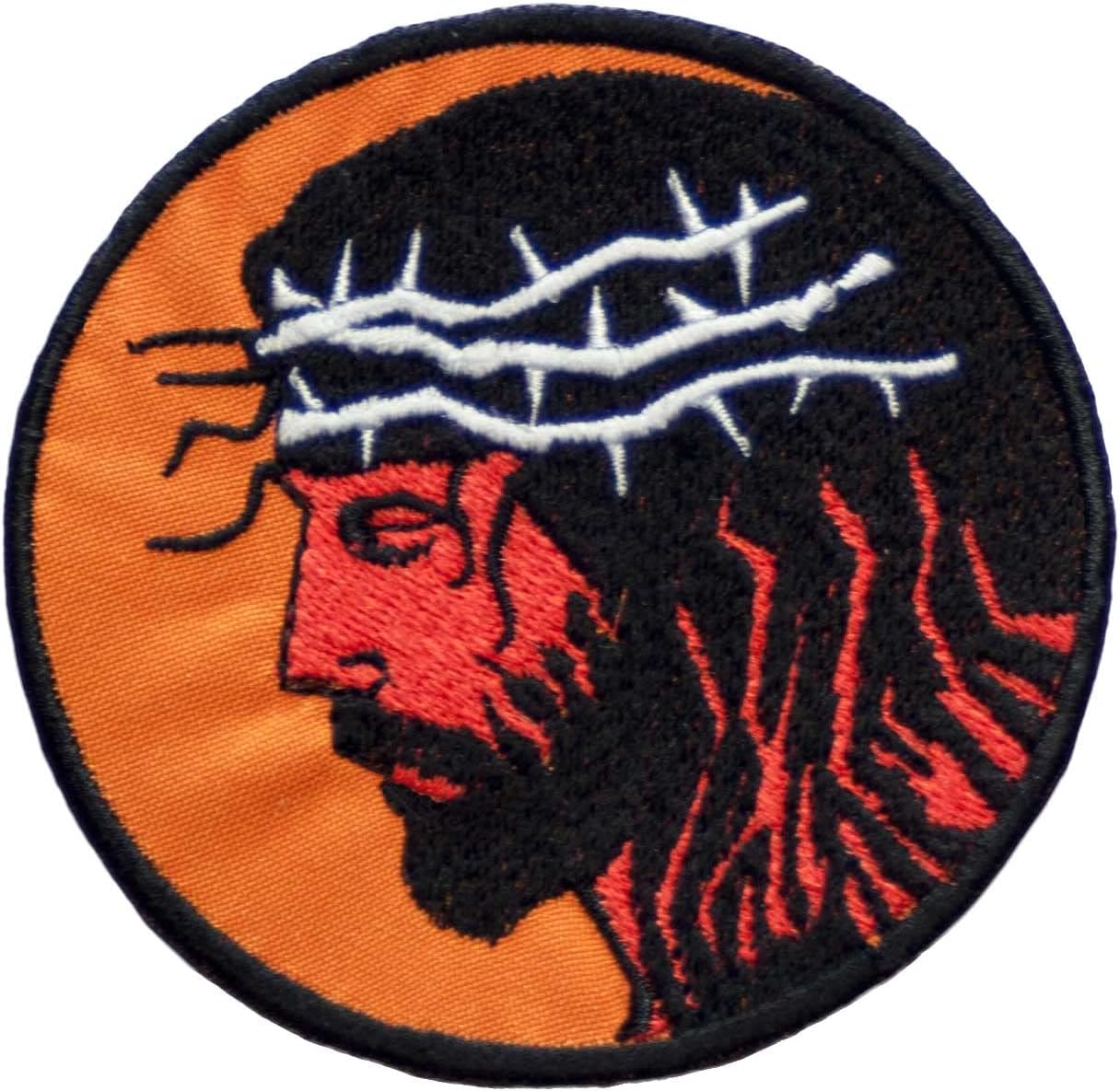 Amazon.com: Jesus with a Wreath on His Head Embroidered Patch Iron On ...