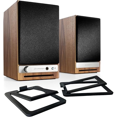 Amazon.com: Audioengine HD3 Powered Bluetooth Speakers and DS1M Metal Desktop Speaker Stands ...