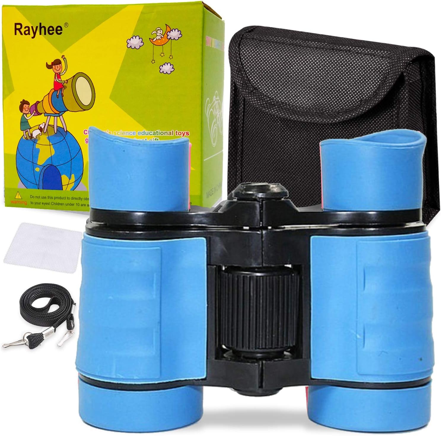 Amazon.com: Rayhee Rubber 4x30mm Toy Binoculars for Kids - Bird ...