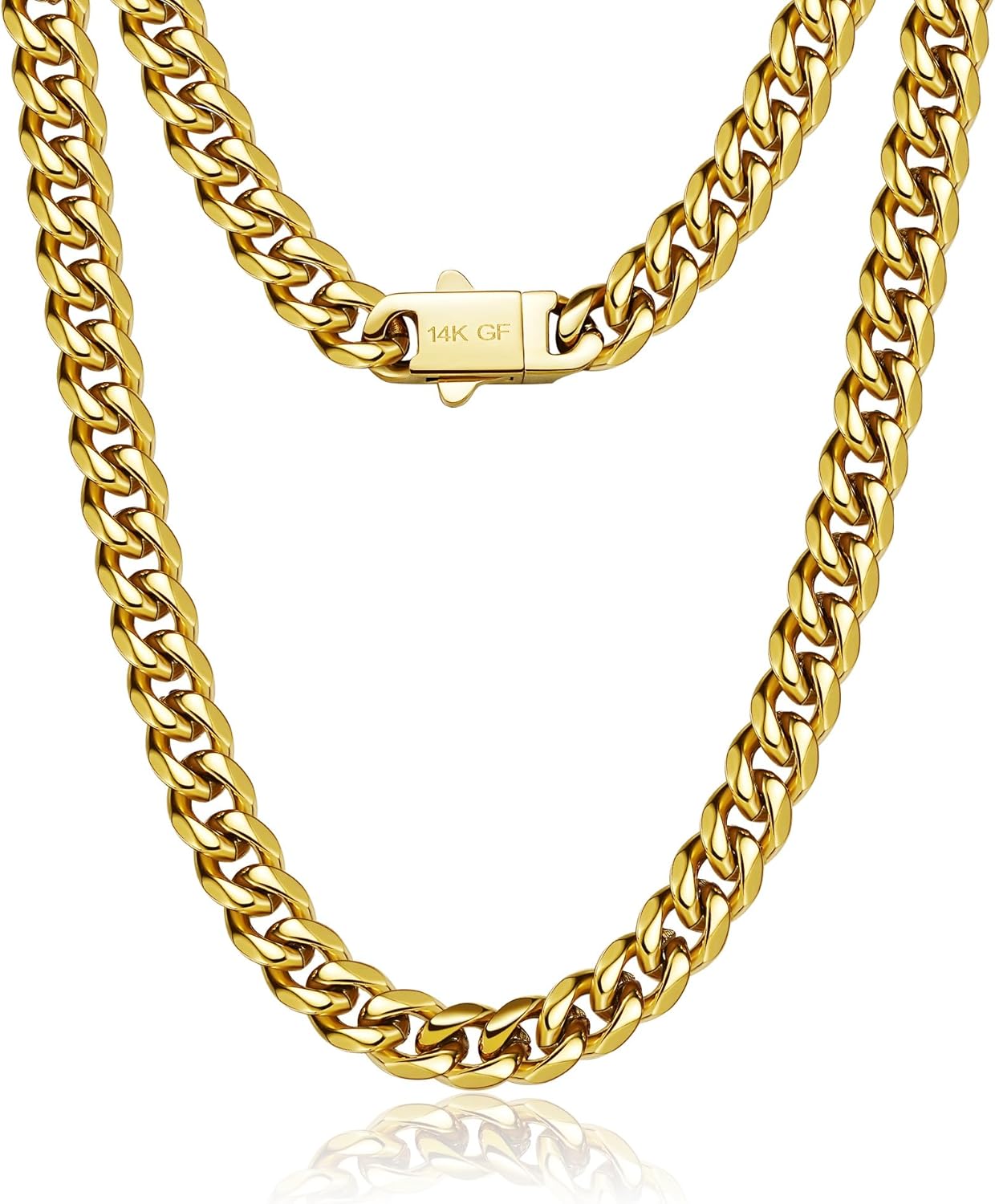 waitrose Cuban Link Chain for Men 7mm Gold Chain for Men Miami Cuban ...