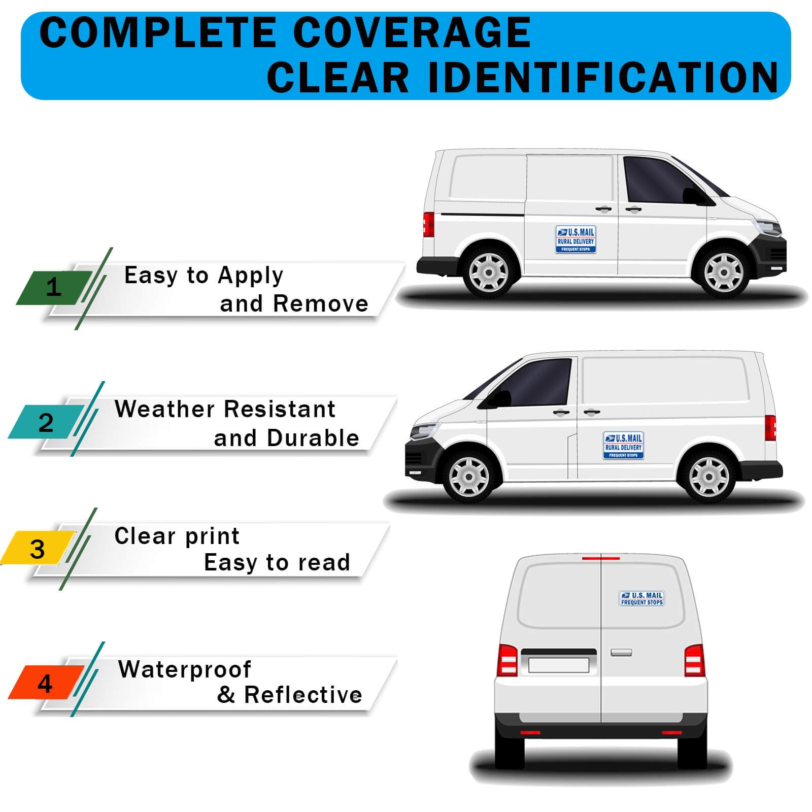 Rural Carrier Door Magnets US Mail Delivery Magnetic Signs 3-Pack ...