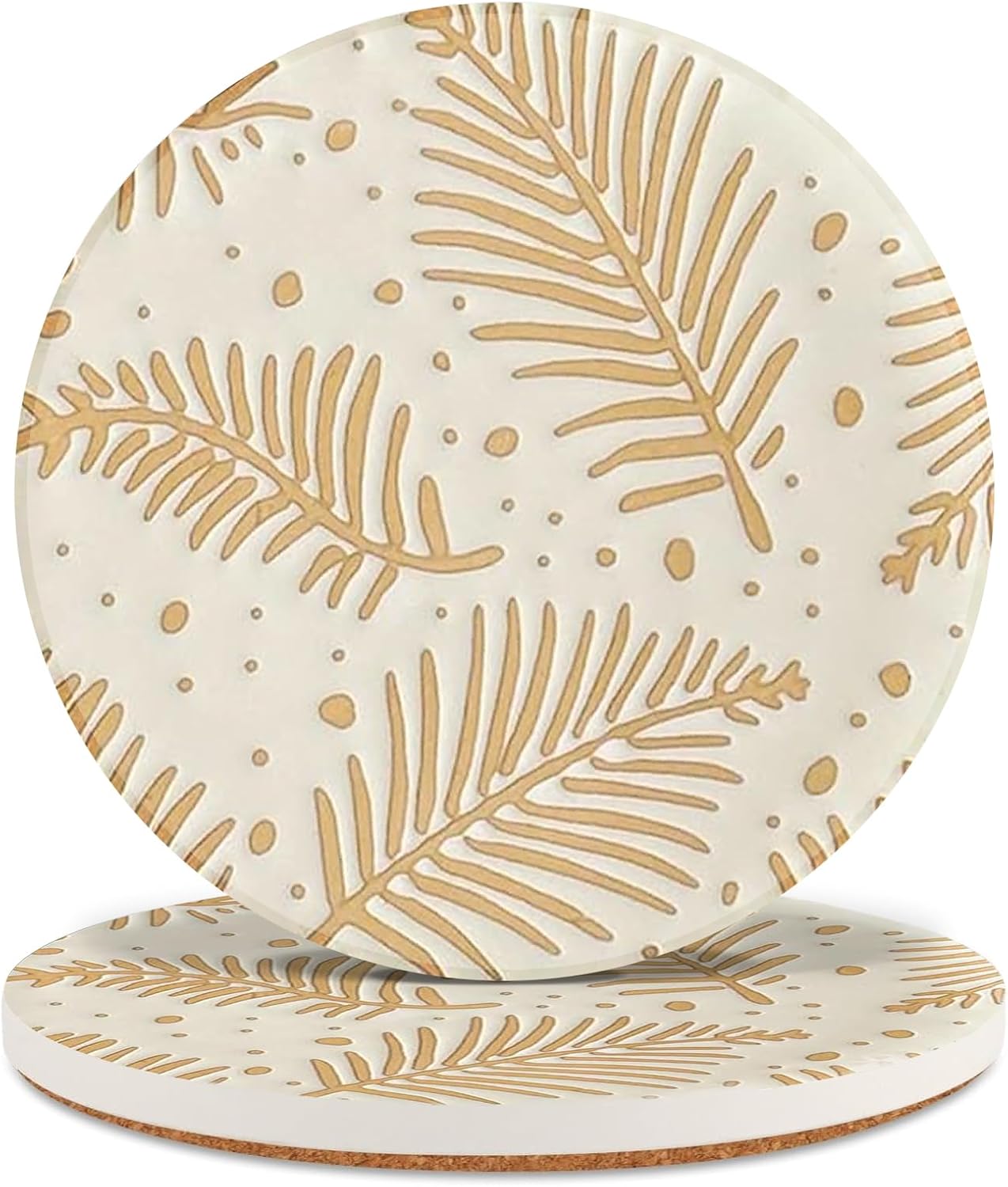 Amazon.com: Drink Coasters Set of 2 -Rustic Table Cup Mats, Desk ...