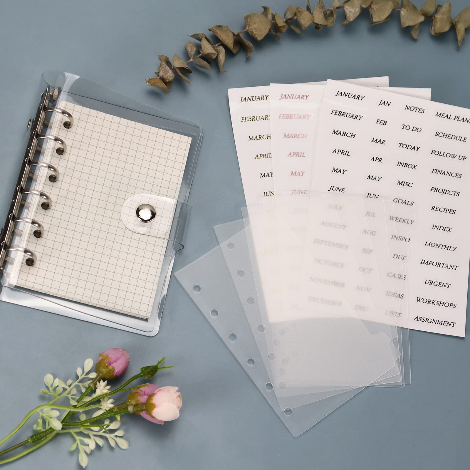 Snapklik.com : Plastic A7 Dividers Transparent Sturdy A7 6-Ring Binder ...