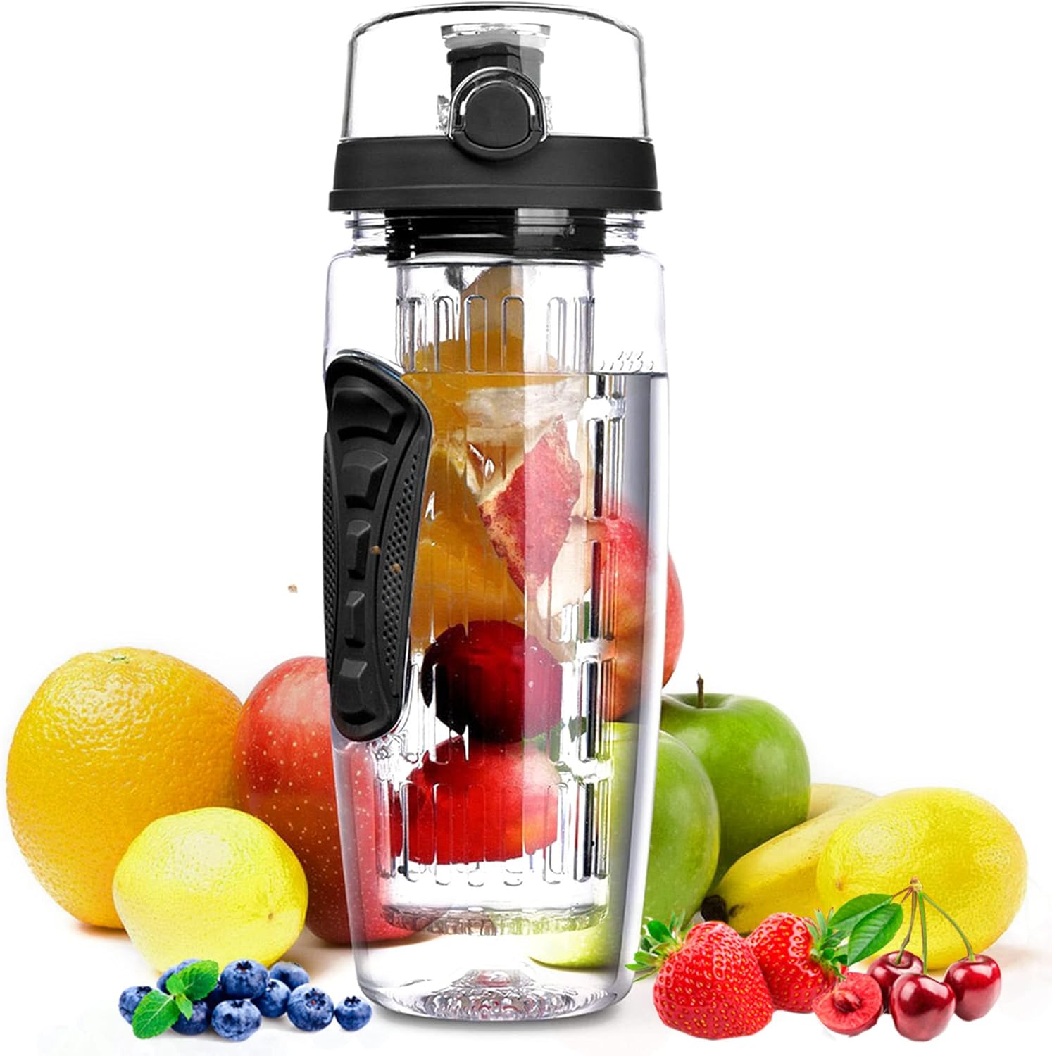 Amazon.com: Fruit Infuser Water Bottle (32oz) - Eco-Friendly BPA Free ...