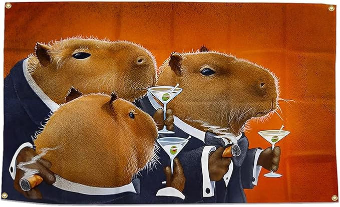 Amazon.com : Adorable Capybara Funny Flag 3X5 Ft for Indoor Outdoor ...
