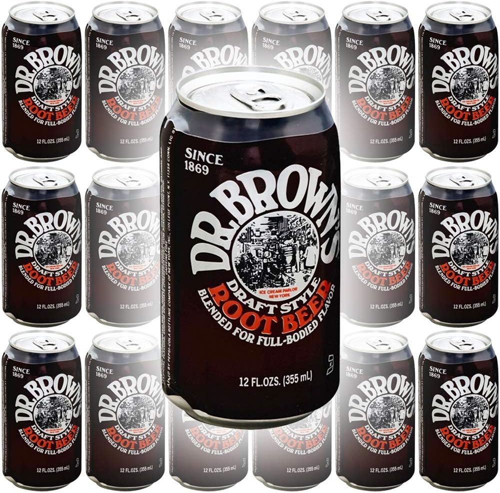 Amazon.com : Dr. Browns Soda, Root Beer, 12 oz can (Pack of 18, Total ...