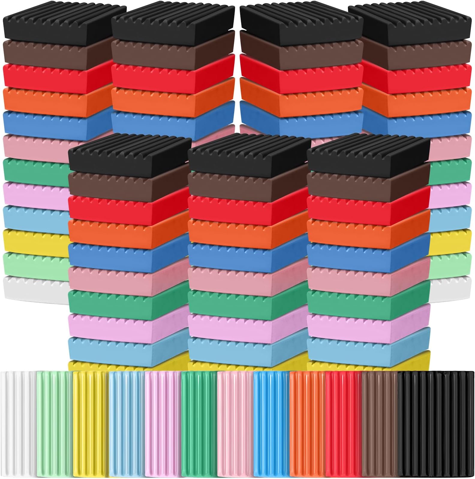 Amazon.com: Syhood 96 Pieces Non Drying Modeling Clay 10.6lbs Modeling ...