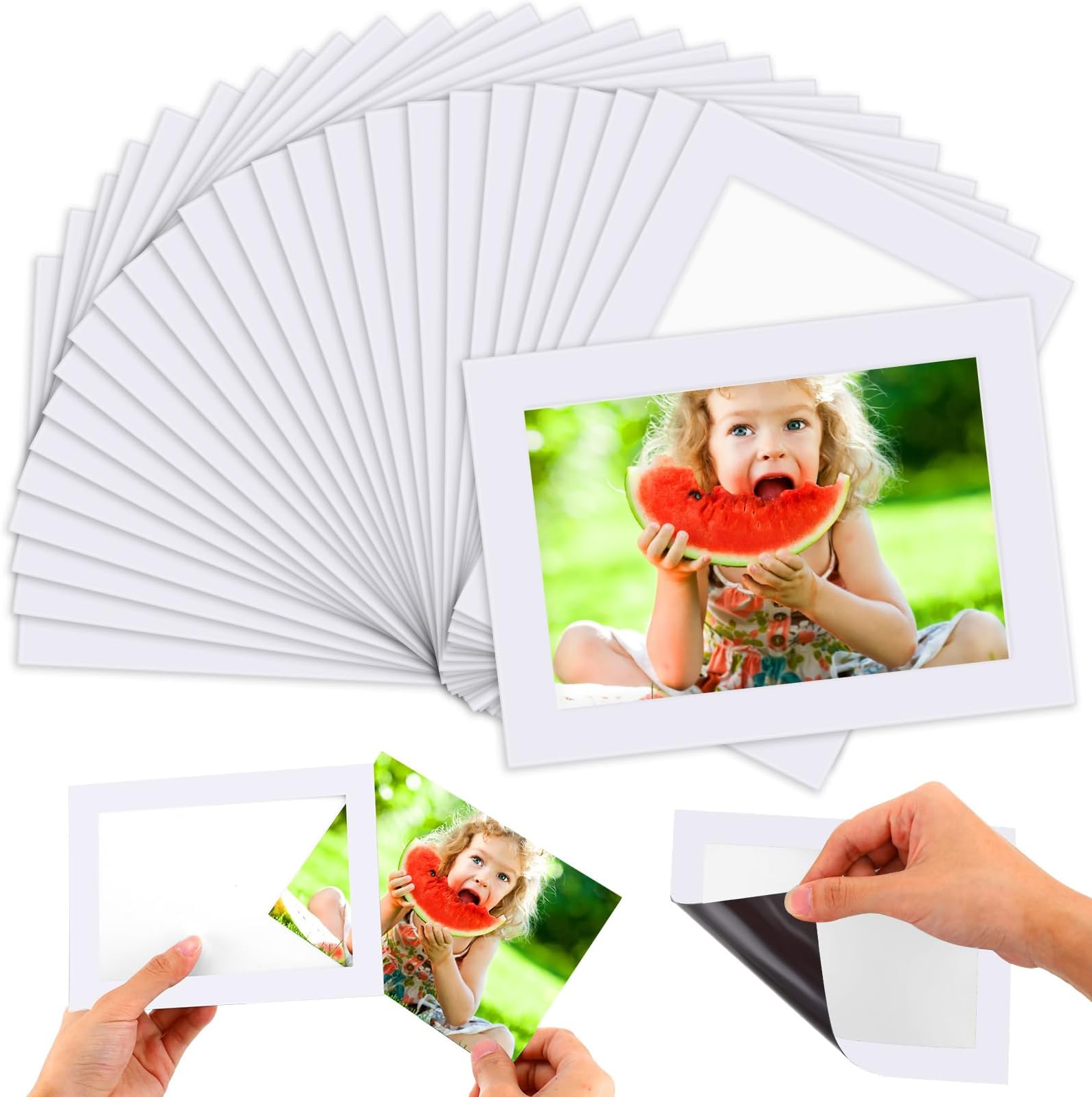 Amazon.com - Barydat 80 Pcs Magnetic Picture Frames for Refrigerator ...
