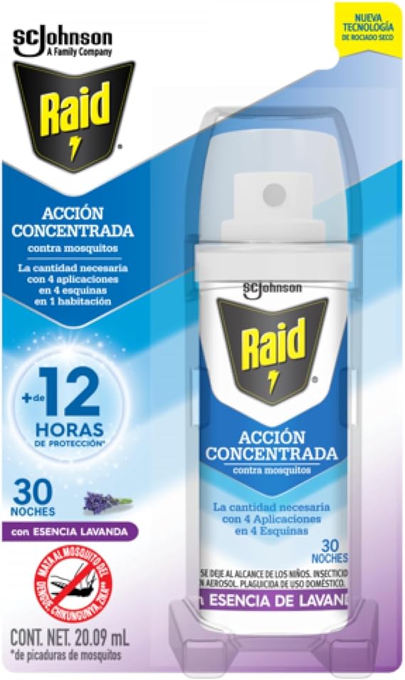 Raid Acción Concentrada, Repelente Mata Moscas y Mosquitos en Aerosol ...