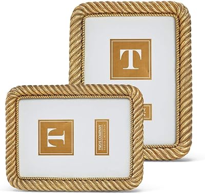 Amazon.com - Twos Company Two's Company Bonheur Set of 2 Gold-Leaf ...