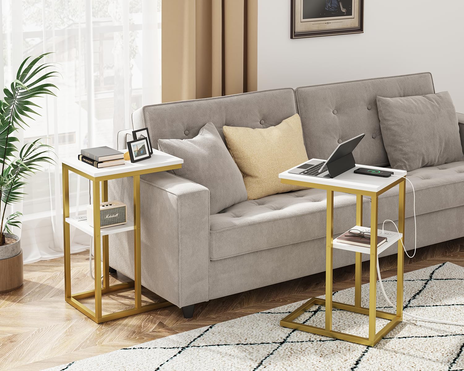 Snapklik.com : Vagusicc C Shaped End Table