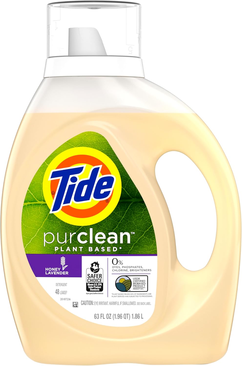 Amazon.com: Tide Purclean Liquid Laundry Detergent, 75% Plant-Based ...