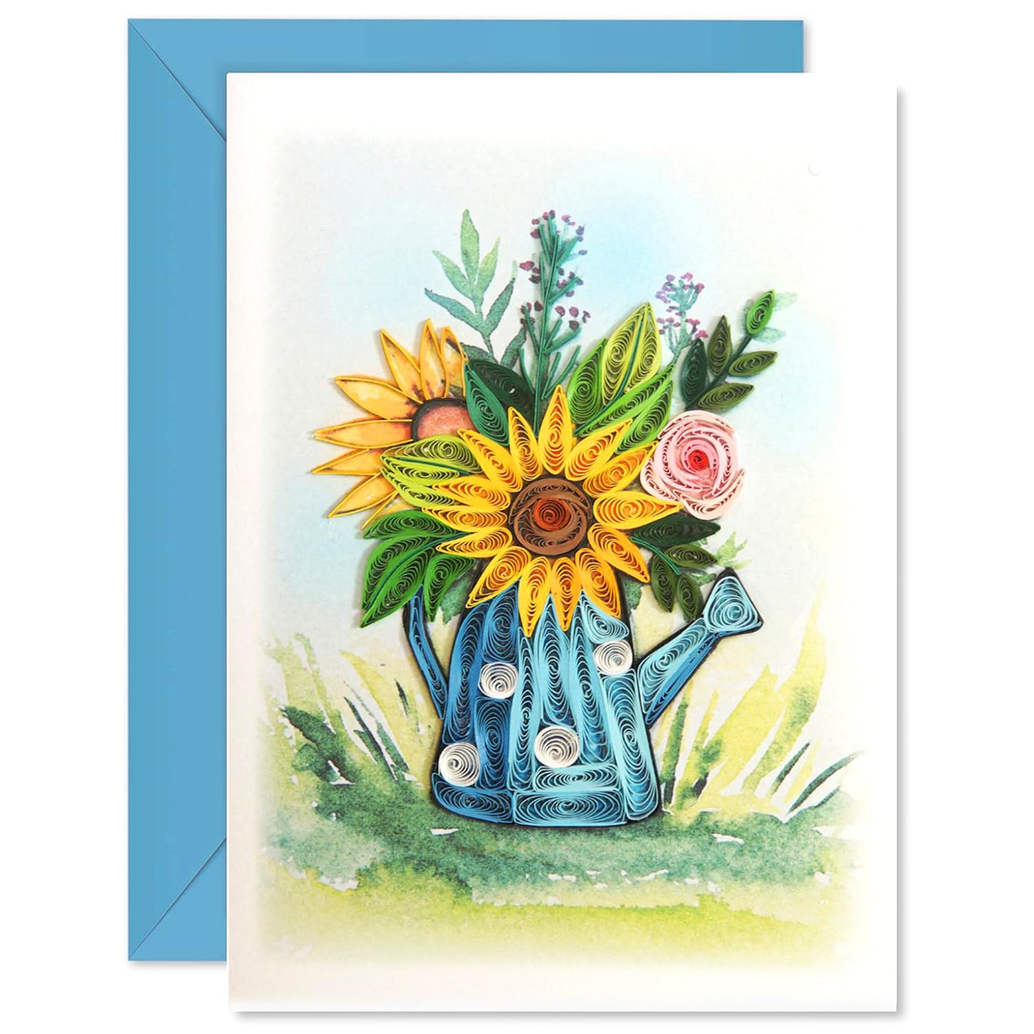 Amazon.com : KingKraft Sunflower Quilling Card, Birthday Card for Women ...