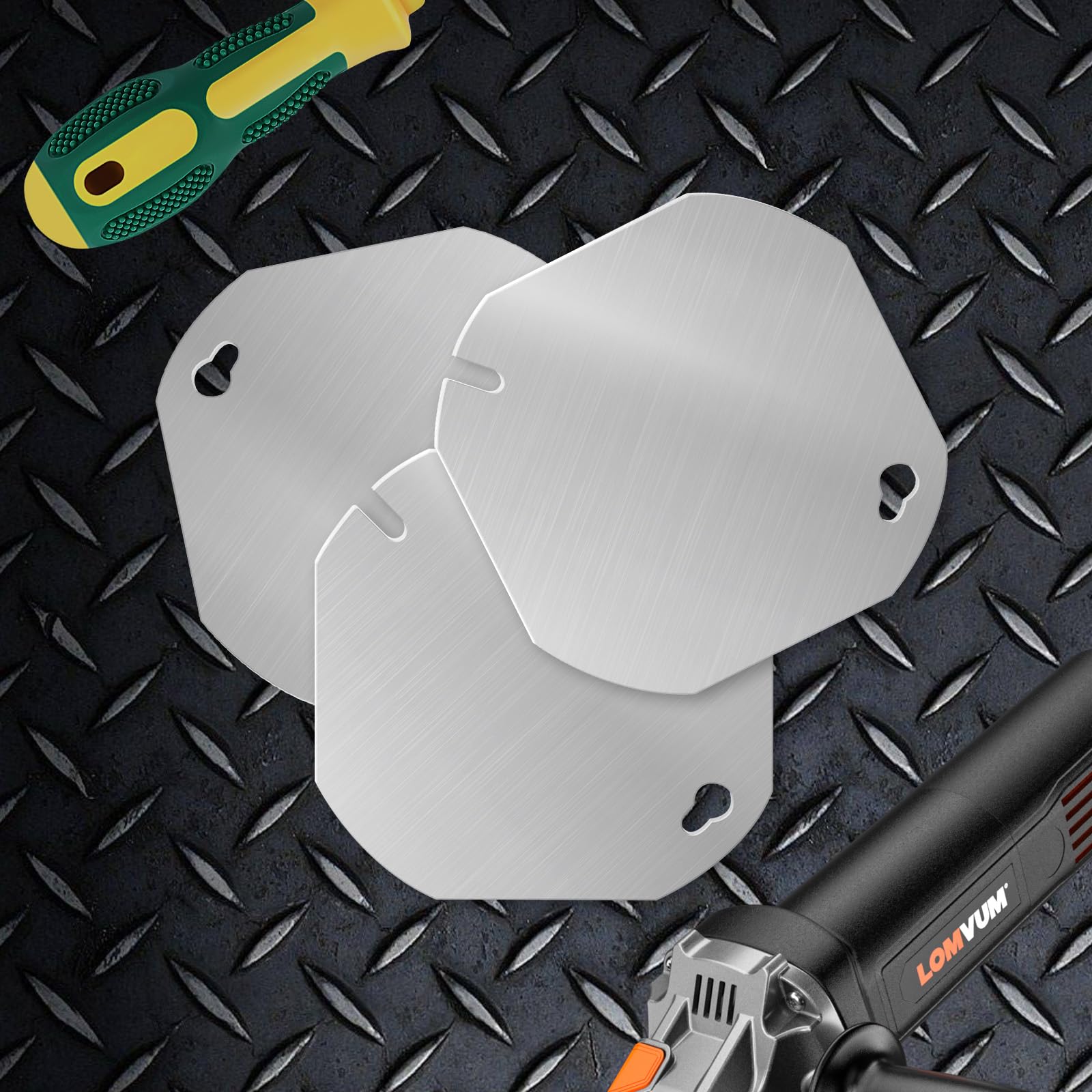 Octagonal Junction Box Covers 3 1/2 In. Diameter 1/2 In. Knockout Gray