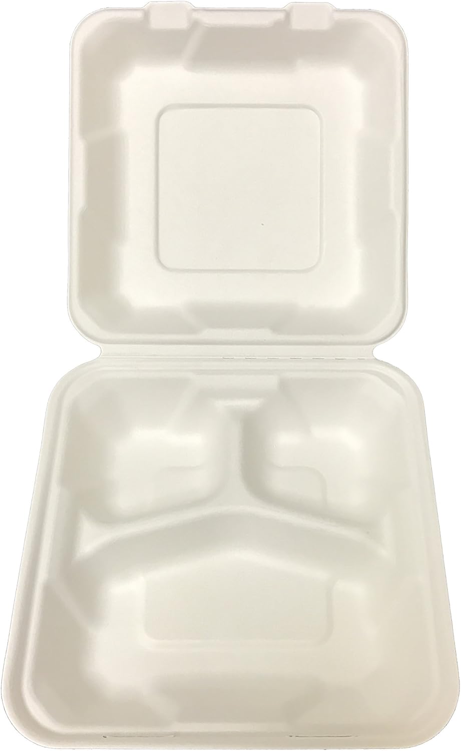 Amazon.com: Primeware Bagasse Hinged Lid Container - Medium 3-Section 7 ...
