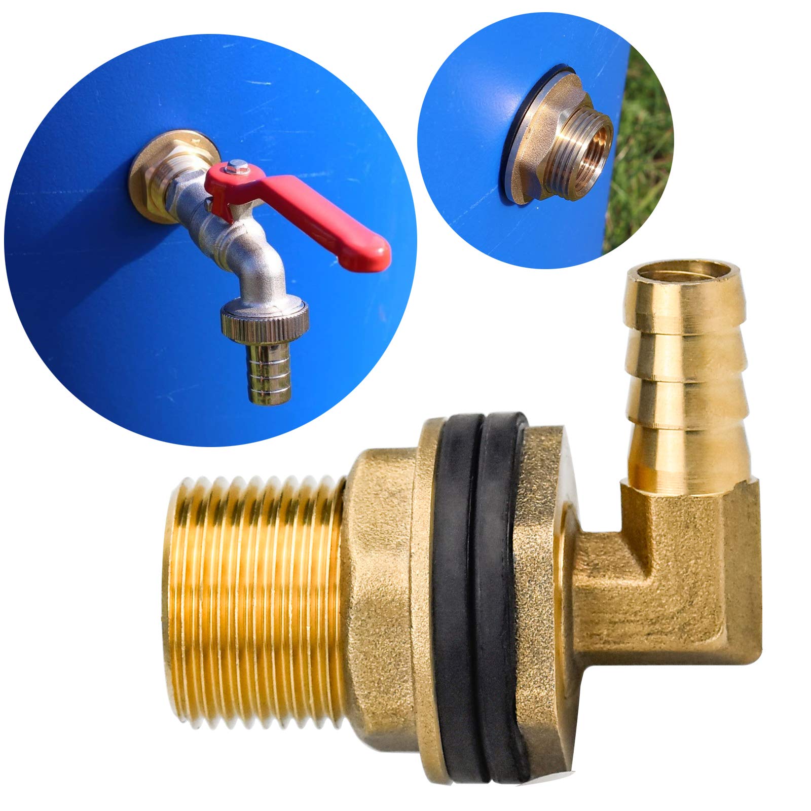 Hose Barb Brass Straight Crimp & Hose Barb Fittings 90 Degree Right ...