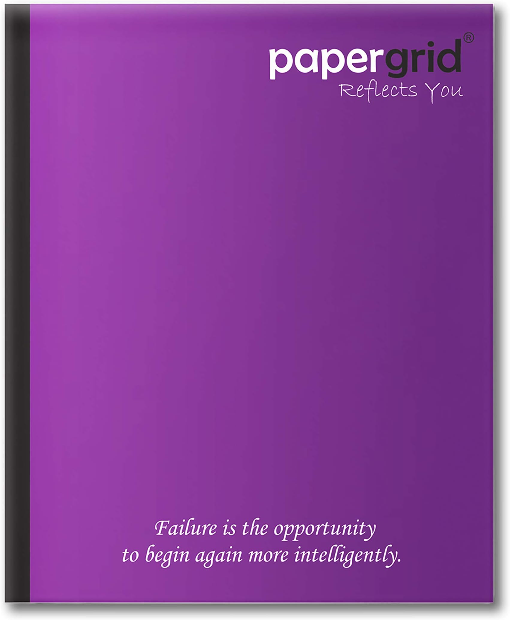 Papergrid Notebook - Short Book (19 cm x 15.5 cm), Single Line, 72 ...