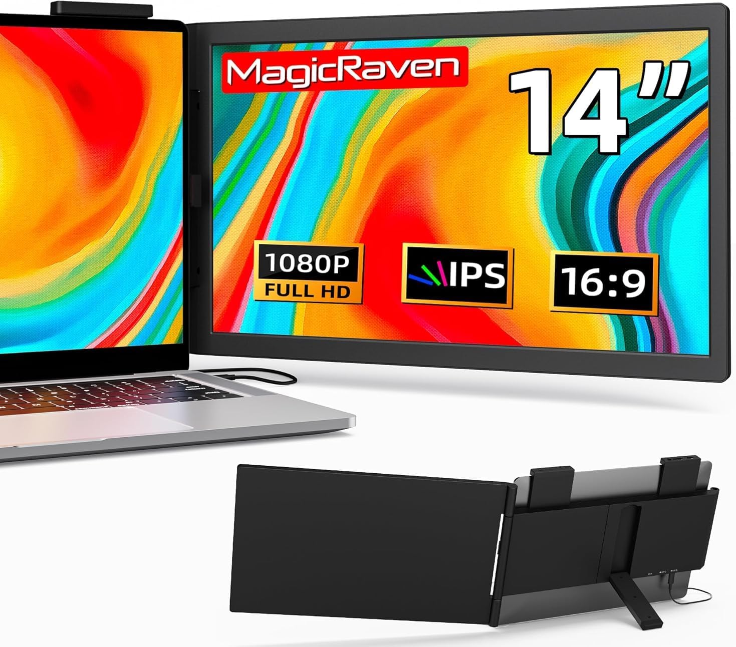 Newwin Laptop Screen Extender - 15.6" IPS FHD 1080P Dual Screen Laptop ...