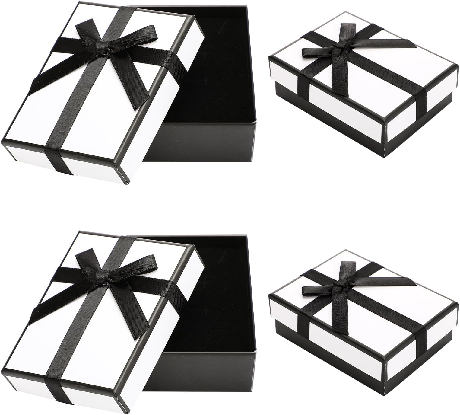 Fanshiontide 4 Packs Small Gift Boxes,9x7x3 cm White Kraft Gift Boxes ...