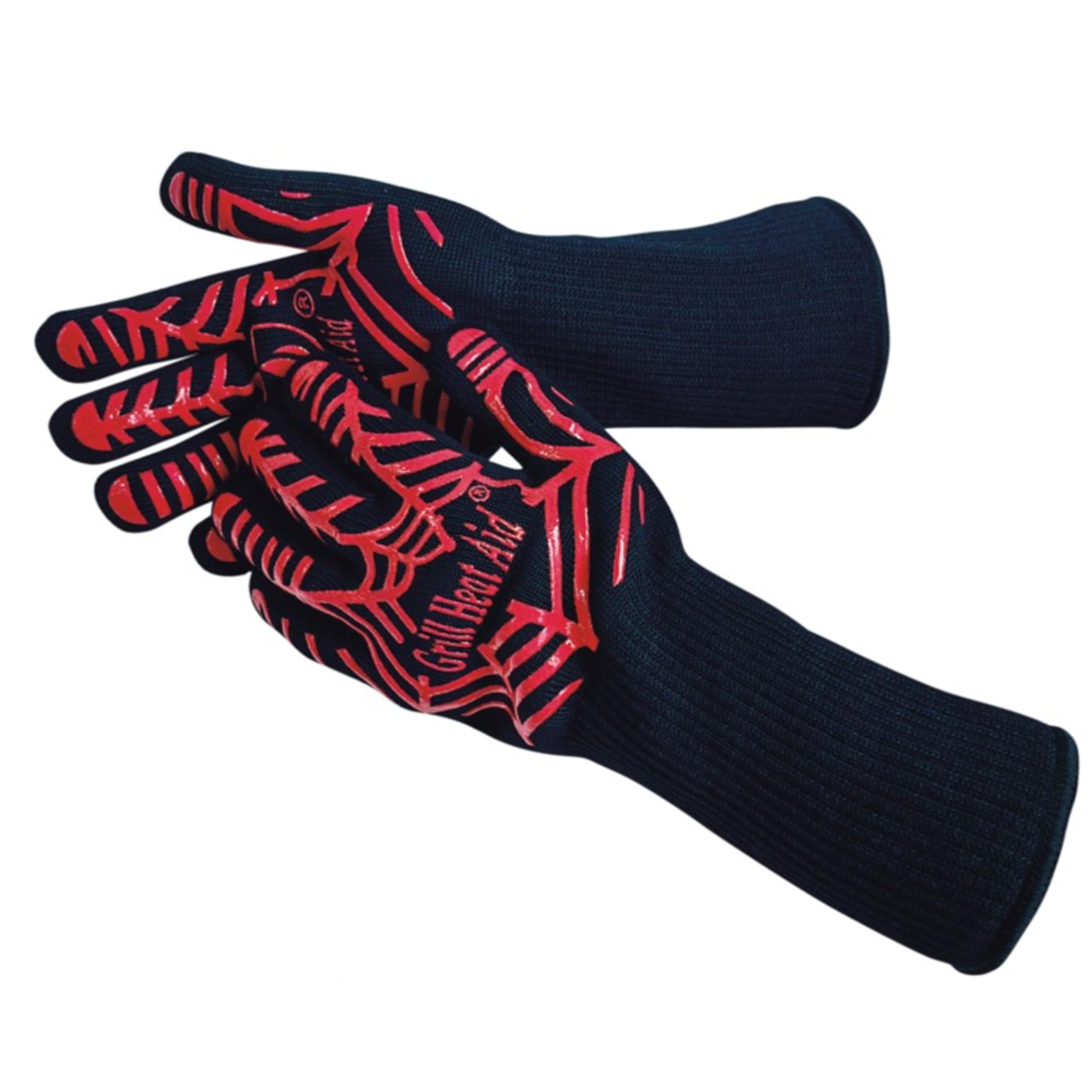 Amazon.com : GRILL HEAT AID Premium BBQ Gloves - 1472°F Heat Resistant ...