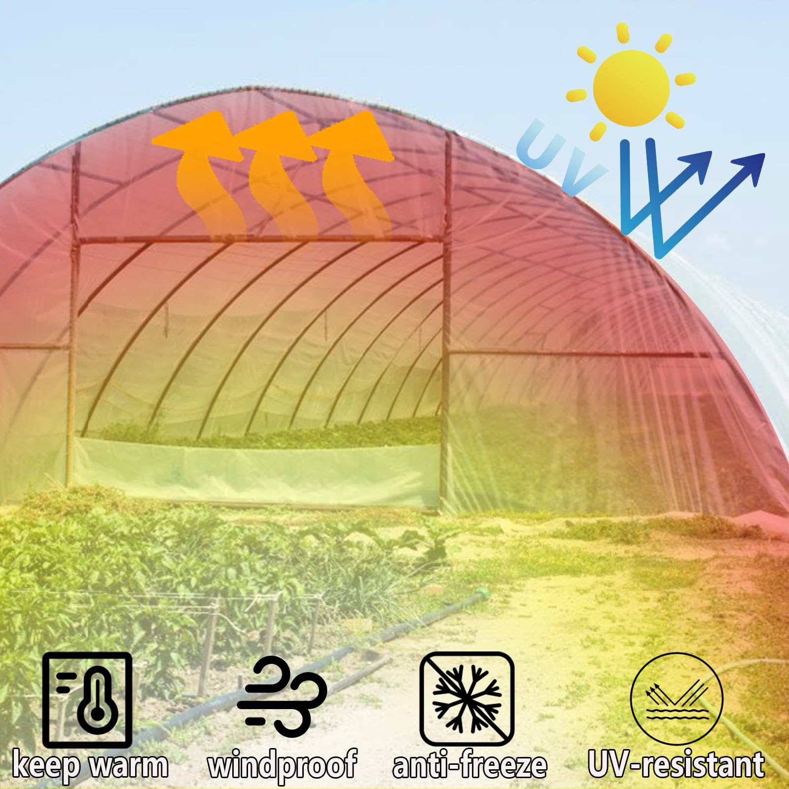 Snapklik.com : Greenhouse Plastic Sheeting 6.5x20ft Clear Greenhouse ...