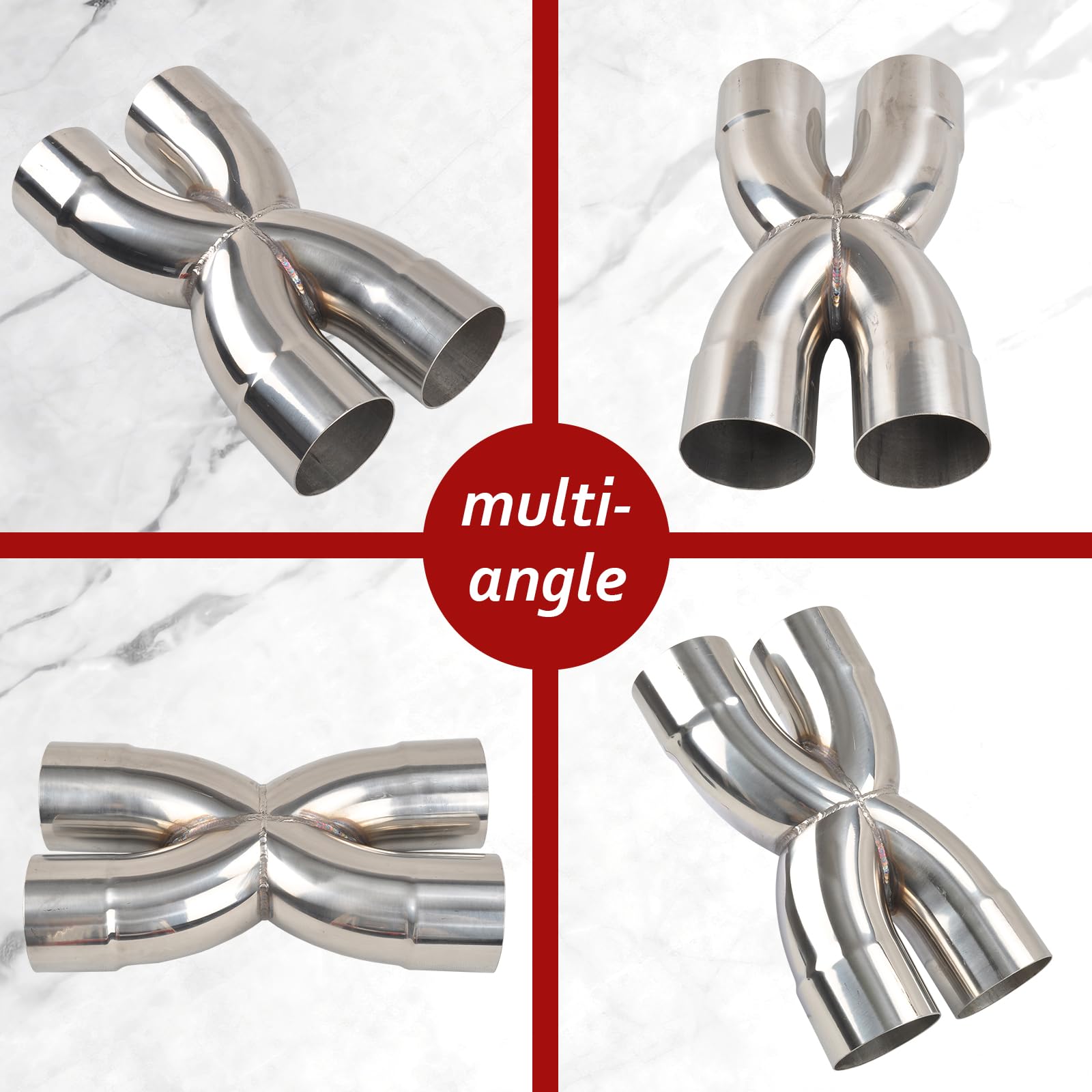 Snapklik.com : BIGREAT Exhaust Tip X Pipe 3 Inch Inlet/Outlet Diameter