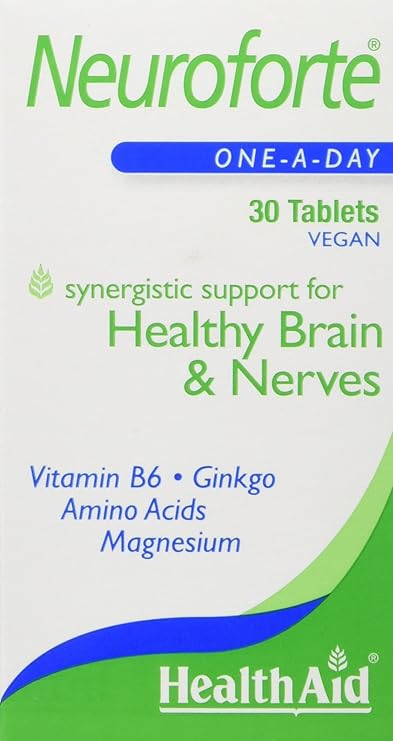 HealthAid NeuroForte - Ginkgo Biloba, Amino Acids, Magnesium - 30 Vegan ...