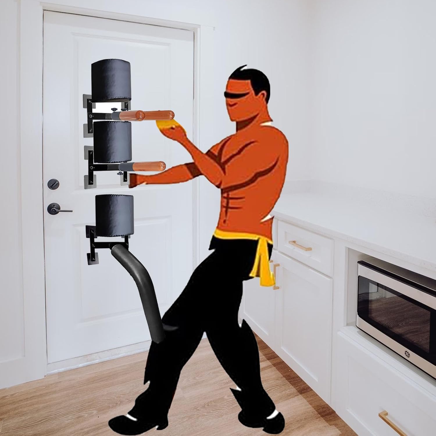 Amazon.com: Elitix Wing Chun Dummy Punching Kicking Stand for Kids ...