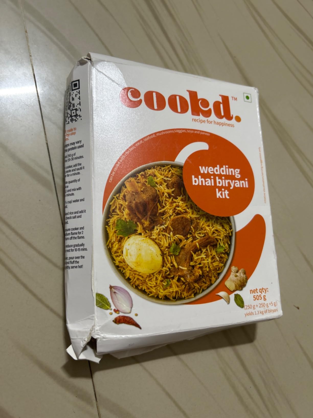 Cookd Dindigul Biryani Kit 505g (Serves 3 People) | Ready to Cook ...