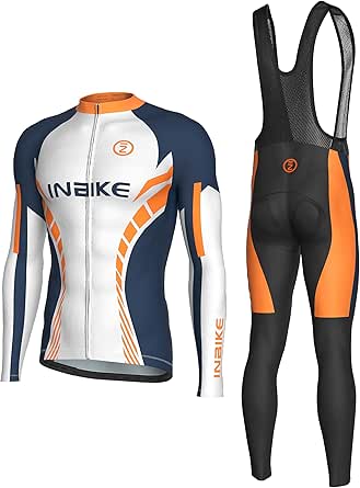 INBIKE Conjuntos de Ciclismo para Hombre Largos Maillot MTB Ciclismo con Manga Larga Traje de ...