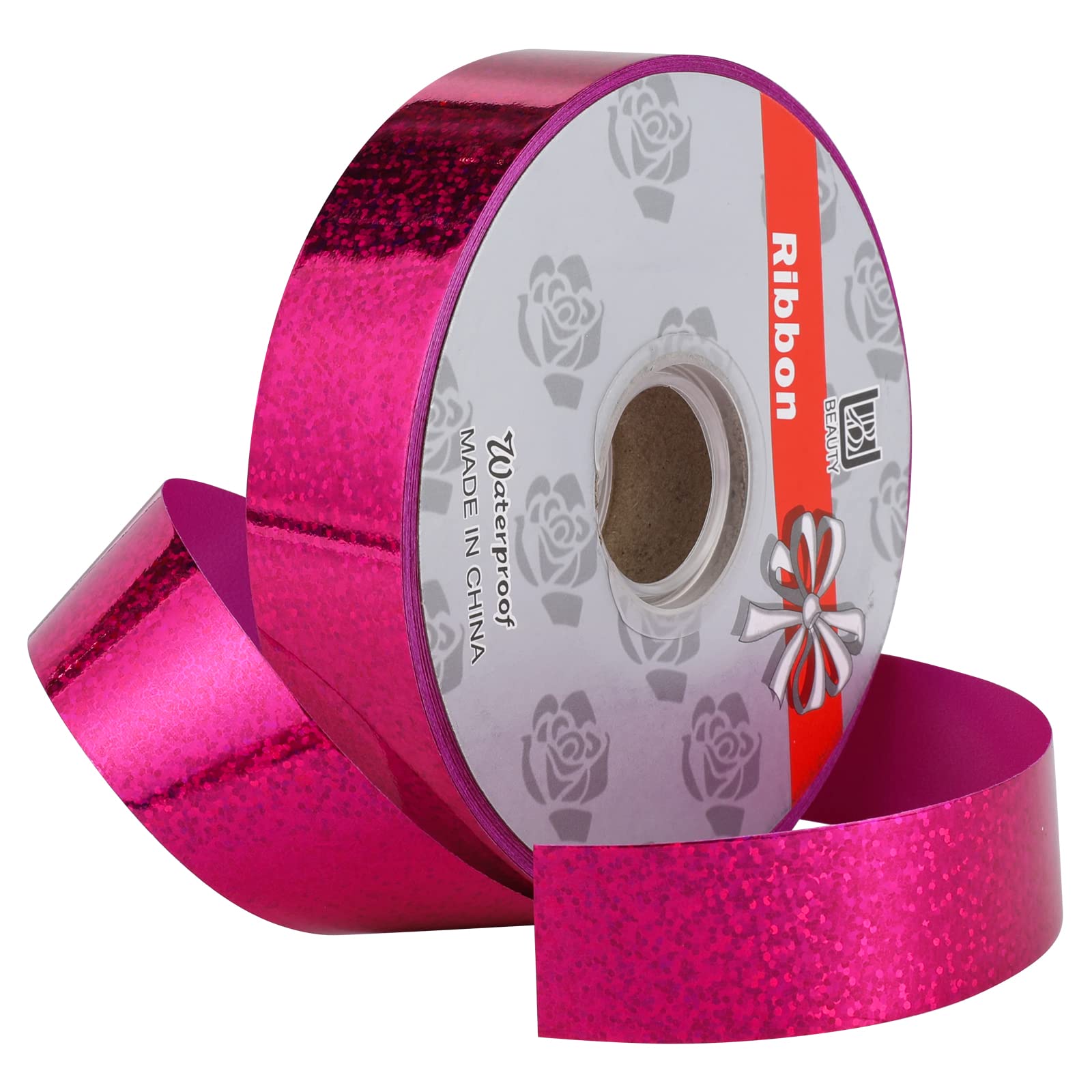 Amazon.com: 1inch x 100yards Waterproof Ribbon,Rose red Curling Ribbon ...