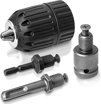 Hakkin 2-13mm Keyless Drill Chuck Adapter, 1/2-20Unf Drill Chuck with ...
