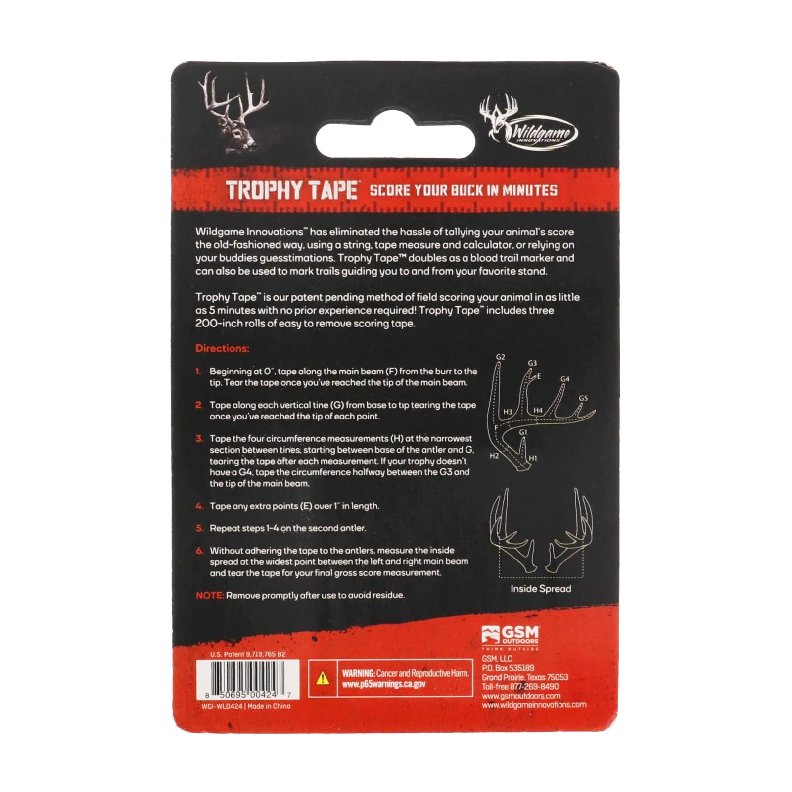 Snapklik.com : WILDGAME INNOVATIONS Trophy Tape, 3 Roll Pack Easy-to ...