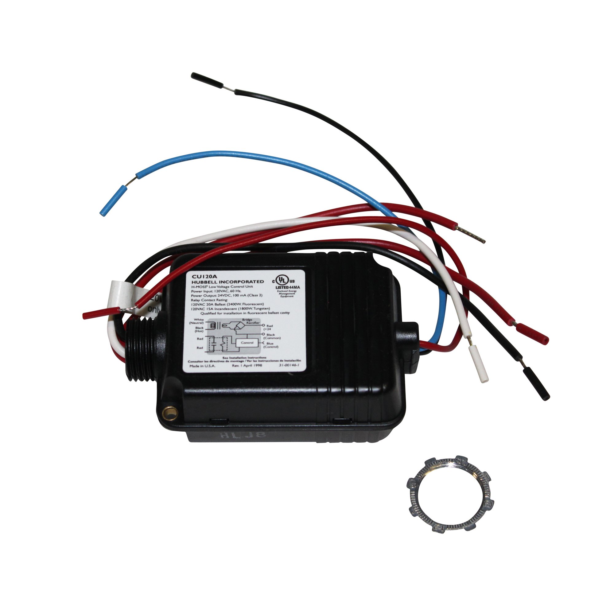 Hubbell AAR CU120A Auxiliary Relay H-Moss Low Voltage Control Unit ...