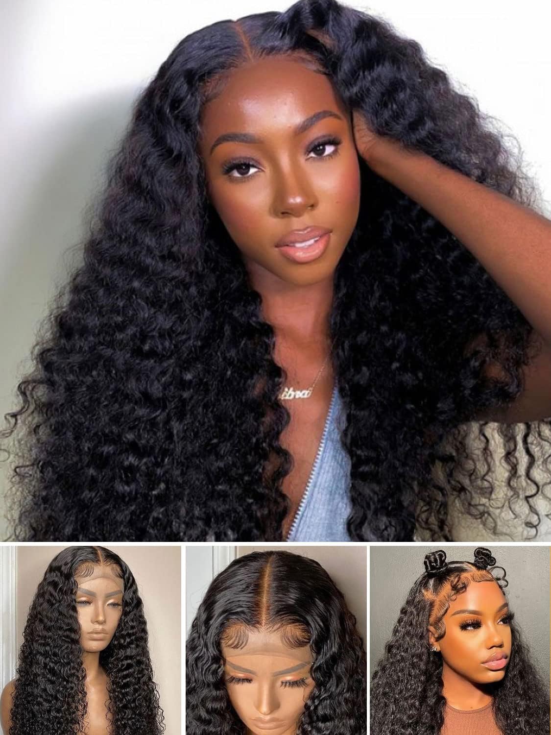 Amazon.com : MENTOR Glueless Wigs Human Hair Wear and Go Glueless Wig ...