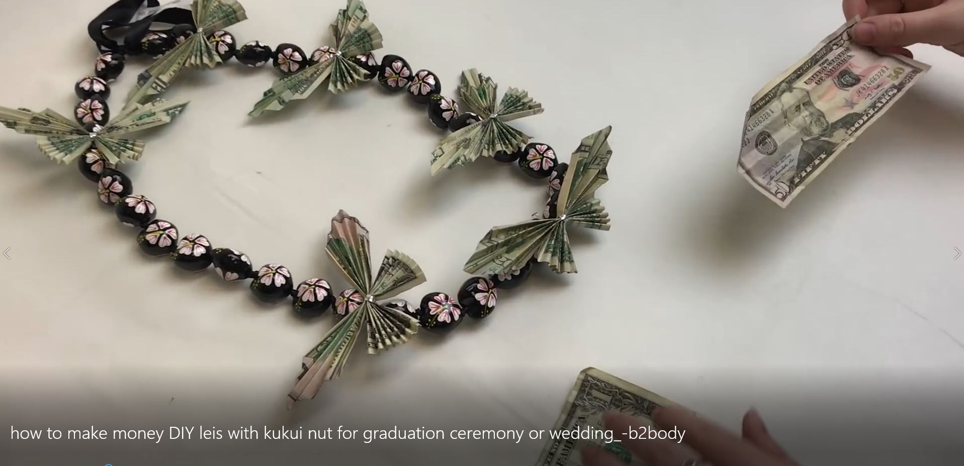 Watch DIY- how to make money leis with kukui nut for graduation on ...