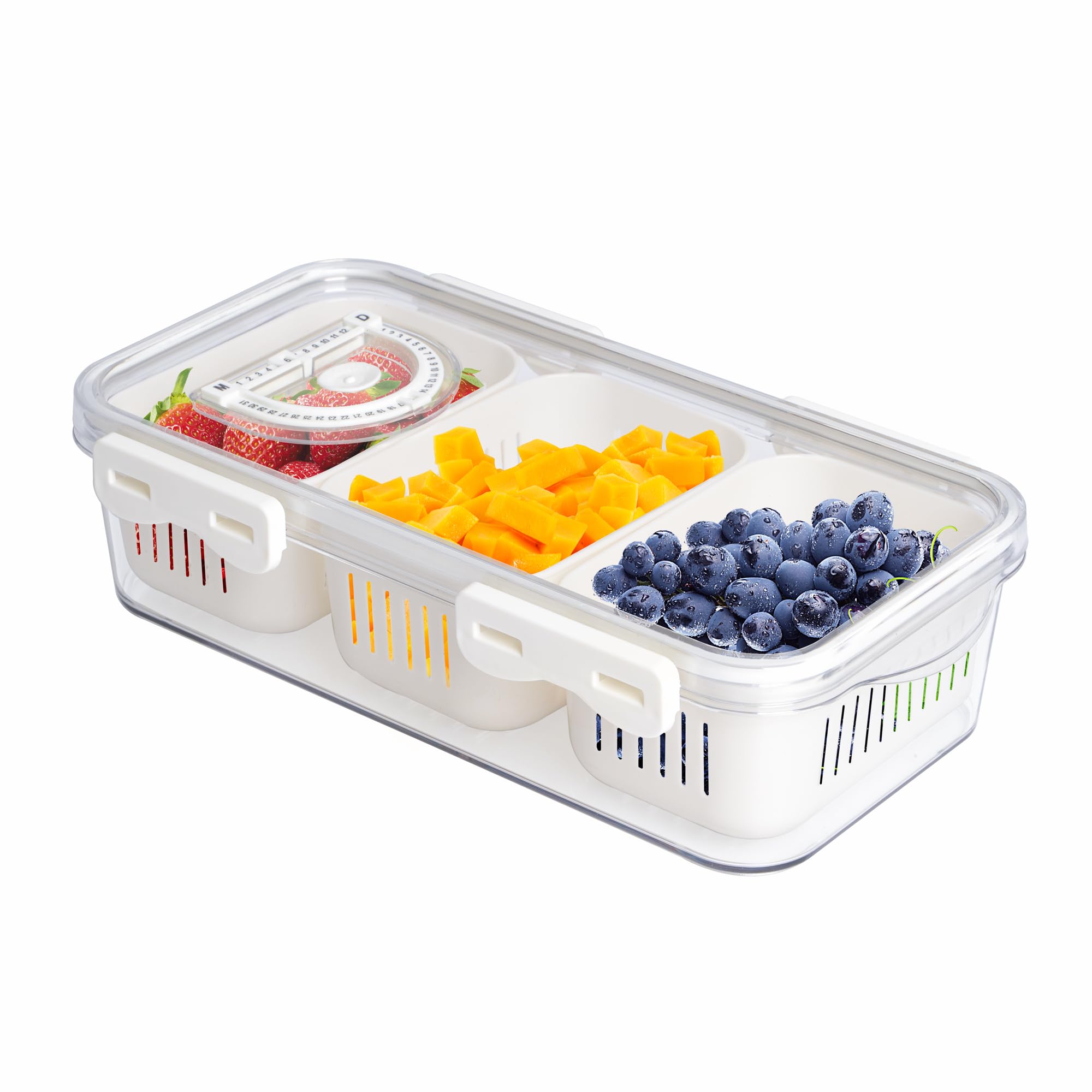 Amazon.com | MANO Divided Snackle Box Charcuterie Container with 3 ...