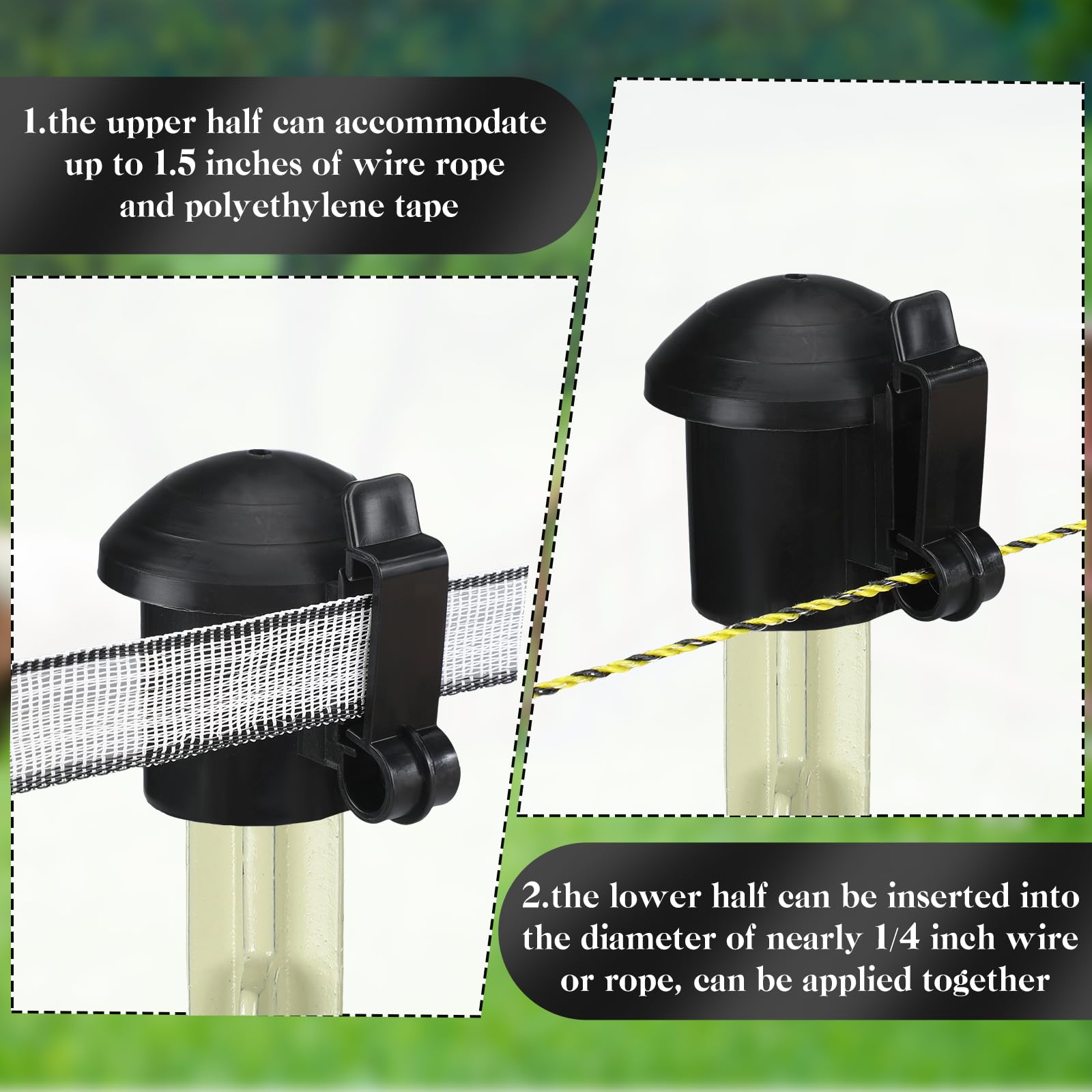 Snapklik.com : DoubleFill 24 Pcs Electric Fence Insulators And T Post ...