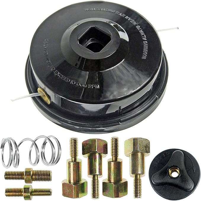 Spares2go Dual Line Manual Feed Head with Bolts for Robin Strimmer ...