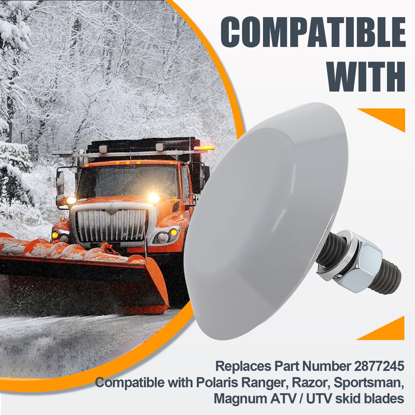 Snapklik.com : Podoy 2877245 Snow Plow Blade Skid Shoes Compatible