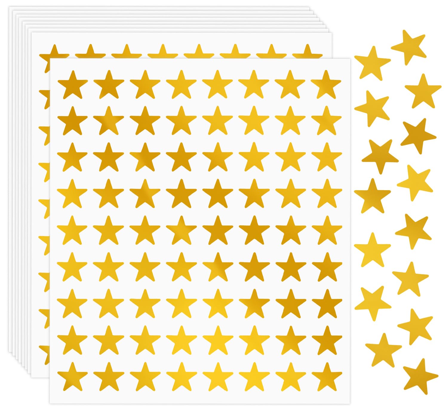 Snapklik.com : Star Stickers - 2520 PCS 0.6" Foil Star Metallic ...